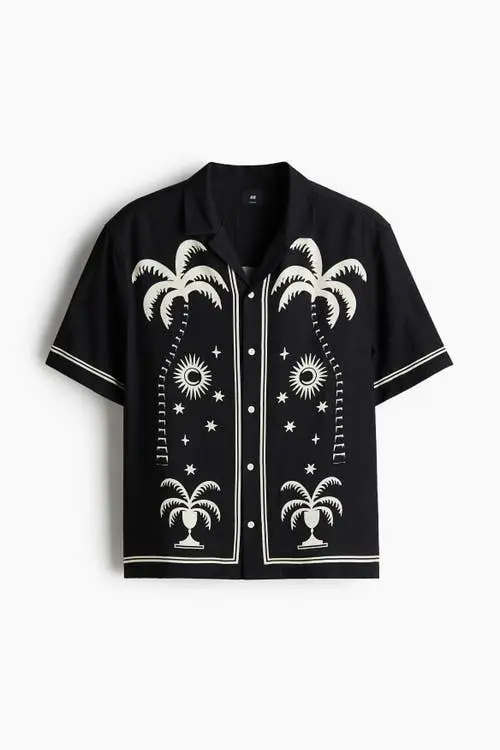H&M Relaxed Fit Printed Resort Shirt