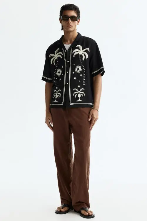 H&M Relaxed Fit Printed Resort Shirt