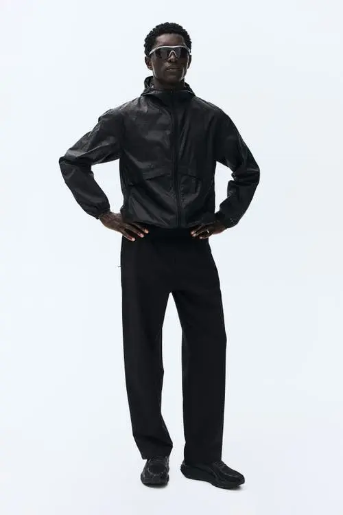H&m Regular Fit Track Pants With Drymove - Black