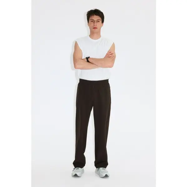 H&m Regular Fit Track Pants With Drymove - Dark Brown