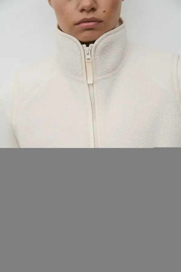 H&m Teddy Sports Gilet - Ivory