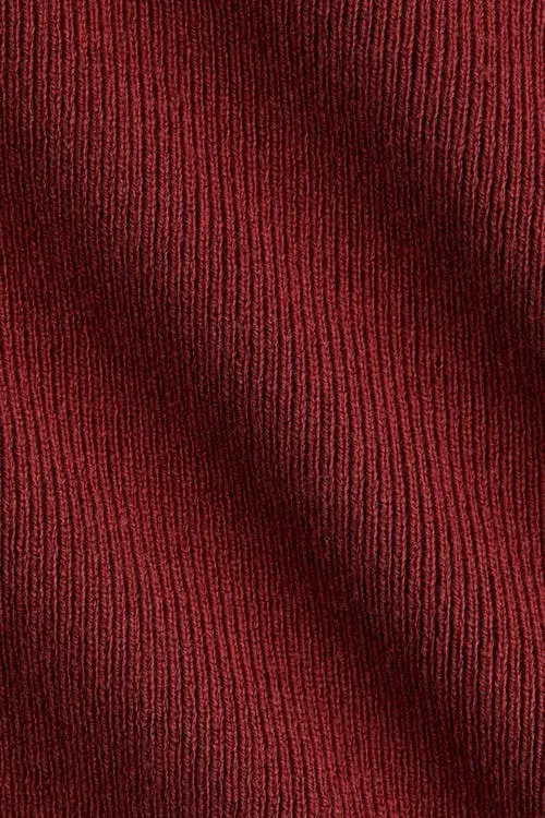 H&m Fine-knit T-shirt - Dark Red