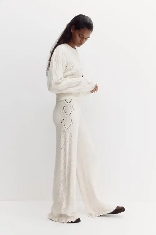 H&m Pointelle Knit Trousers