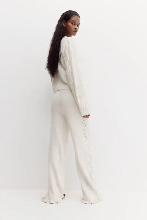 H&m Pointelle Knit Trousers