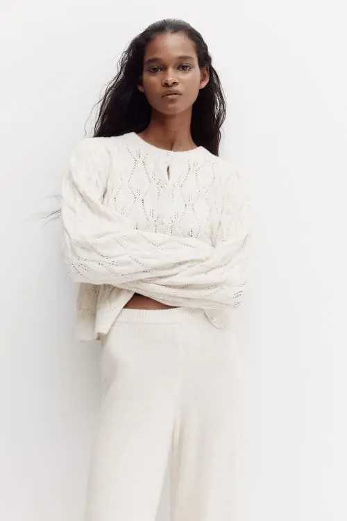 H&m Pointelle Knit Trousers