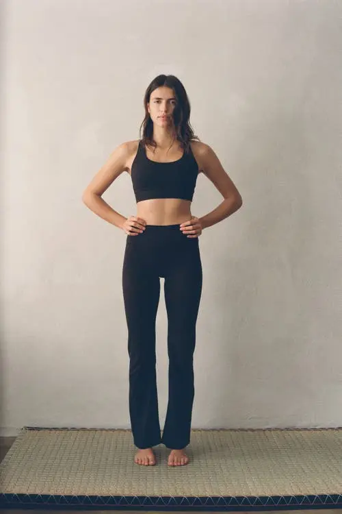 H&m Flared Yoga Leggings With Softmove™ Technology - Black