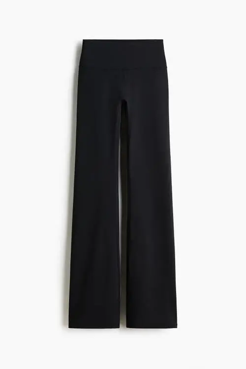 H&M Flared Yoga Leggings With Softmove™ Technology - Black