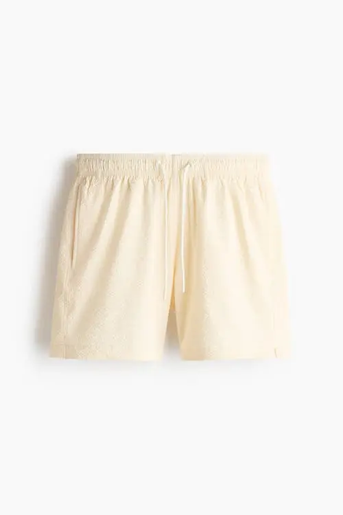 H&m Seersucker Swim Shorts With Drawstring Waist