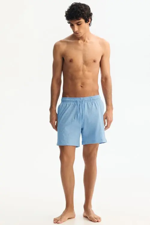 H&m Seersucker Swim Shorts With Drawstring Waist