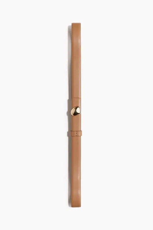 H&m Coated Fabric Belt With Organic Pin Buckle