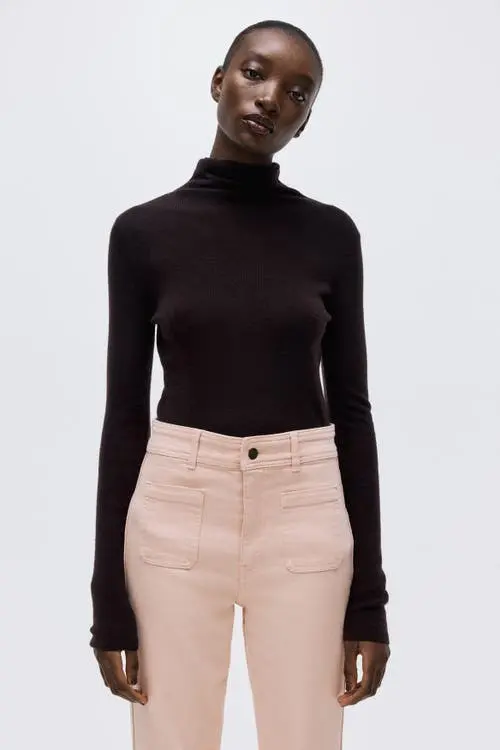 H&M Flared High Rise Jeans - Peach Pink