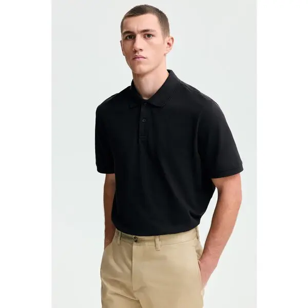 H&m Regular Fit Polo Shirt - Black