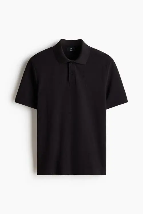H&m Regular Fit Polo Shirt - Black