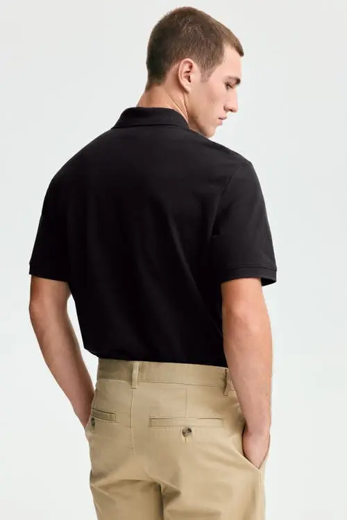H&m Regular Fit Polo Shirt - Black