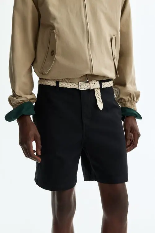 H&M Relaxed Fit Chino Shorts - Black