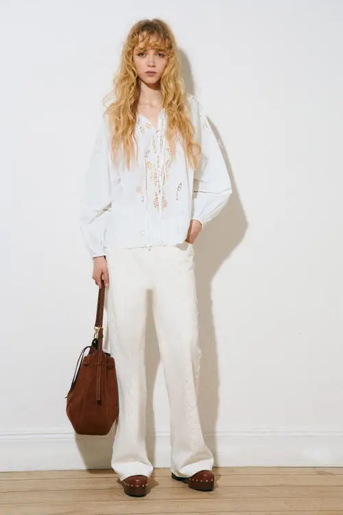 H&m Broderie Anglaise Cotton Blouse