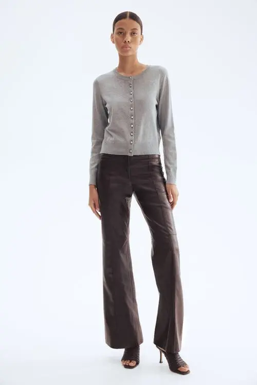 H&m Knitted Cardigan With Gold-coloured Buttons
