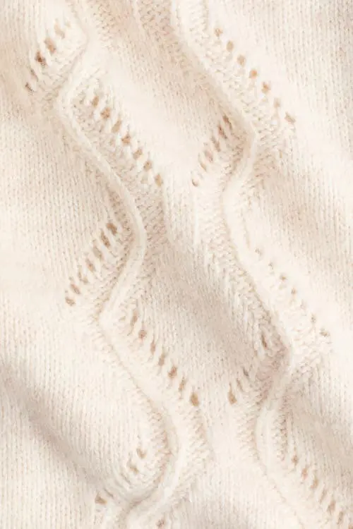 H&m Pointelle-knit Cardigan With Frill Trim