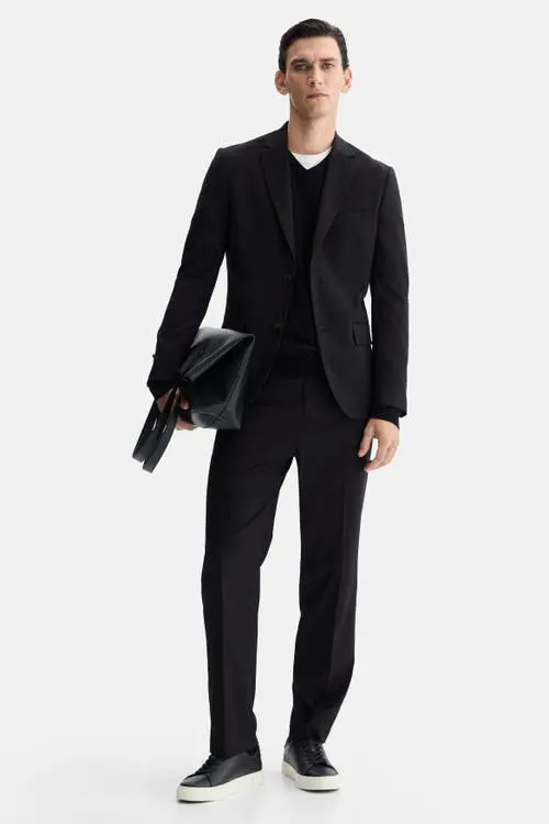 H&m Regular Fit Suit Trousers - Black