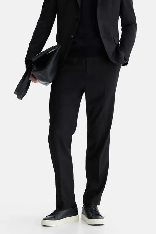 H&m Regular Fit Suit Trousers - Black