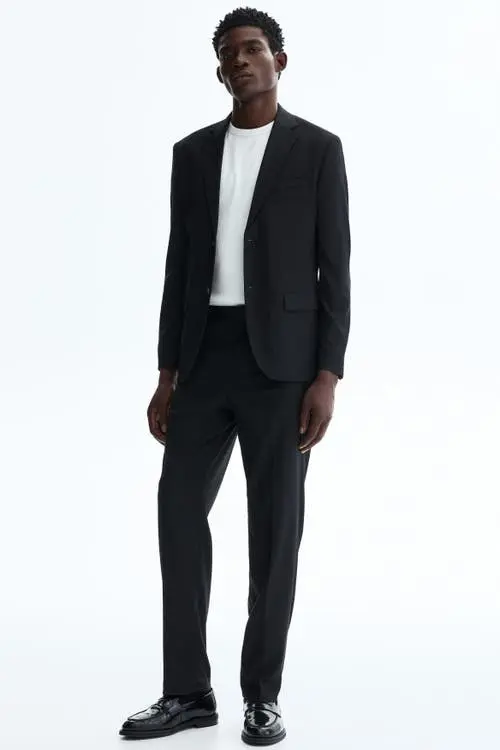 H&M Regular Fit Suit Trousers - Black