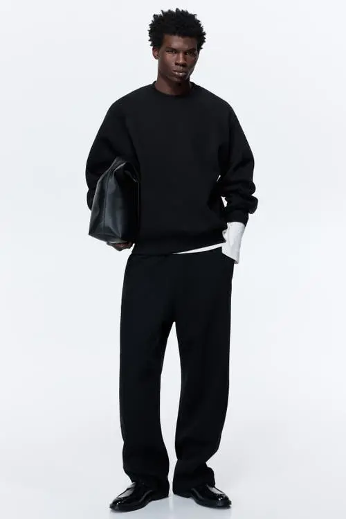 H&m Oversized Fit Sweatshirt With Raglan Sleeves - Black