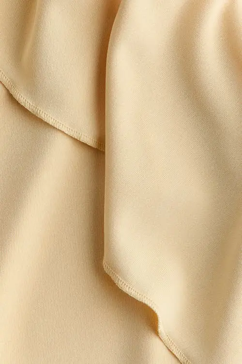 H&m Jersey Flounce Dress - Light Yellow