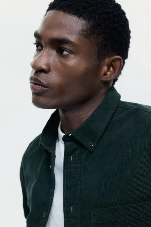 H&m Regular Fit Corduroy Shirt