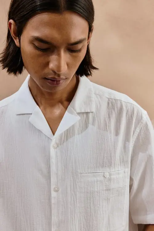 H&m Regular Fit Resort Shirt - White