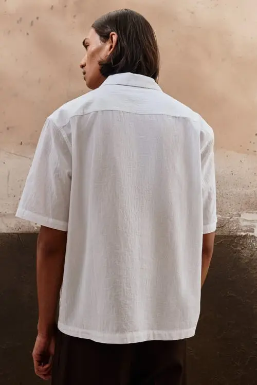 H&m Regular Fit Resort Shirt - White