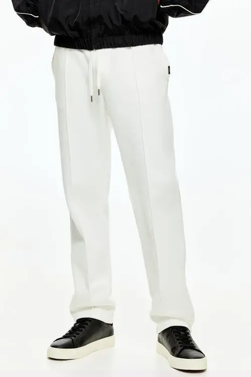 H&m Regular Fit Tailored Joggers - White