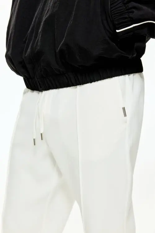 H&m Regular Fit Tailored Joggers - White