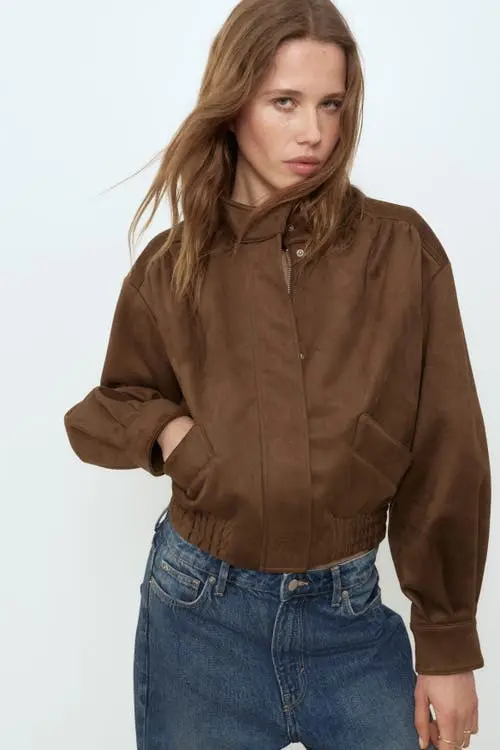 H&M Funnel Neck Balloon Sleeve Jacket
