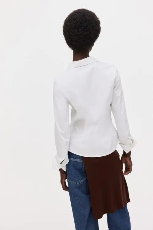 H&m Fitted Shirt With Classic Collar