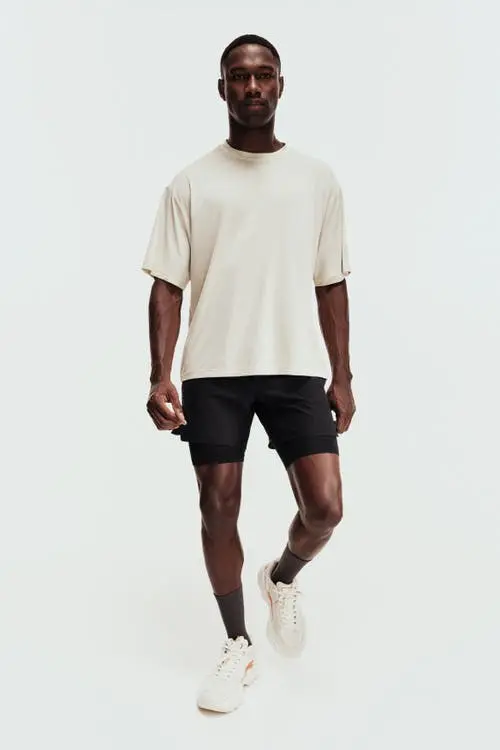 H&M Double-layered Sports Shorts With Drymove™ Technology - Black