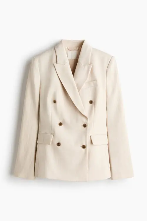 H&m Double-breasted Peak Lapel Blazer
