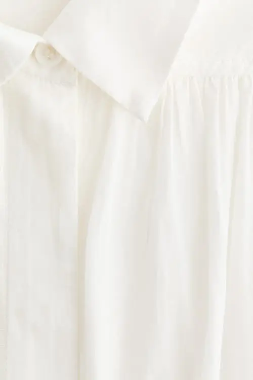 H&m Gathered Balloon Sleeve Blouse