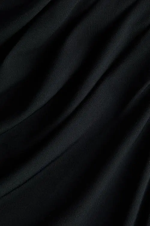 H&m Draped Jersey Turtleneck Long-sleeve Top