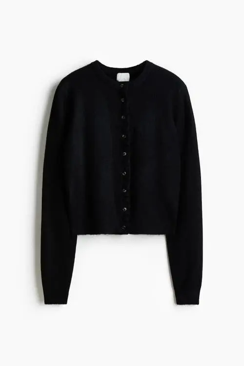 H&m Frill-trimmed Cardigan