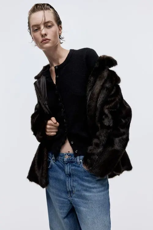 H&m Frill-trimmed Cardigan