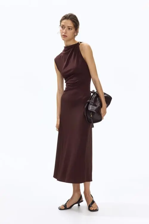 H&m Sleeveless Draped-detail Jersey Dress
