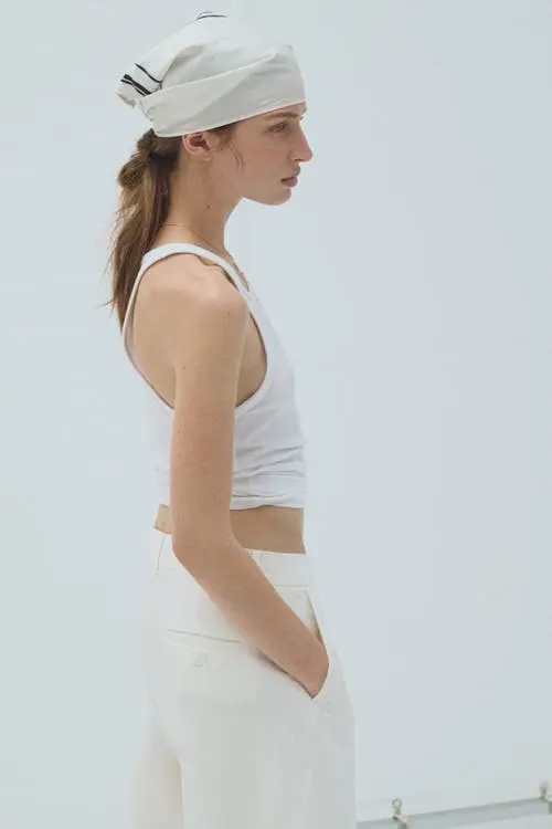 H&m Linen-blend Barrel Leg Trousers With Lace Insets