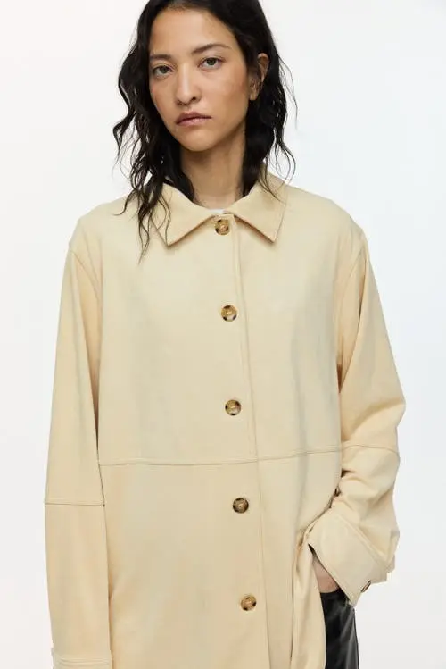 H&m Loose-fit Heavy Jersey Shirt - Beige