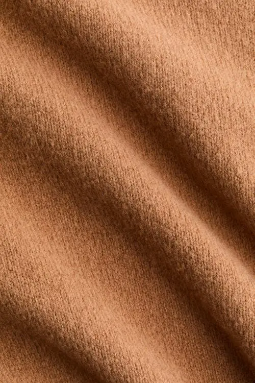 H&m Oversized Wool Blend Sweater - Dark Beige