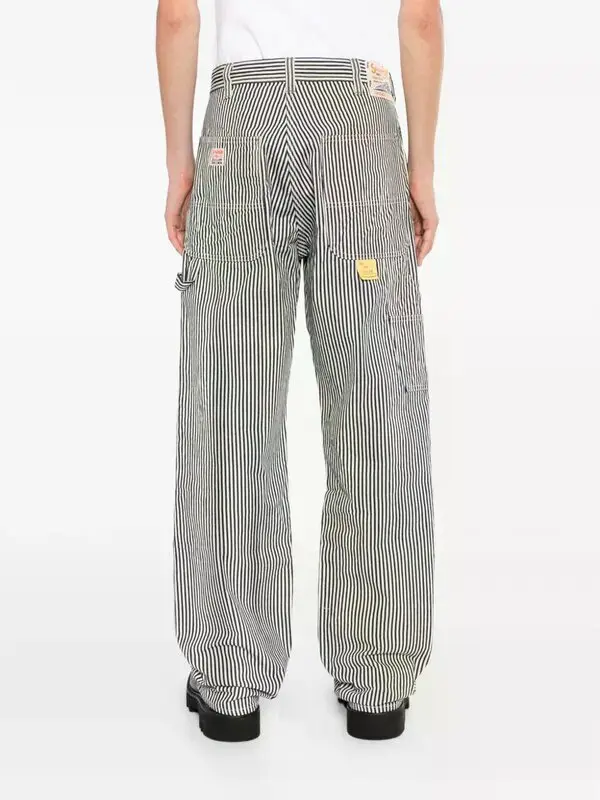 SUGAR CANE JEANS Striped Button Fly Jeans