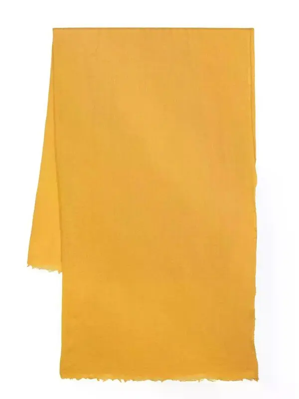 Destin Frayed-edge Scarf - Yellow