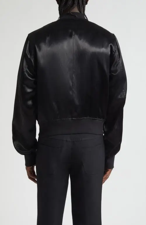 JKEEFER Hampton Satin Varsity Jacket