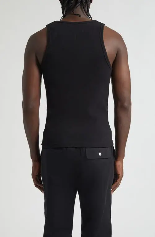 JKEEFER Embroidered Stars Organic Cotton Rib Tank