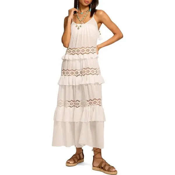 Ramy Brook Lisbeth Ruffle Maxi Dress - White