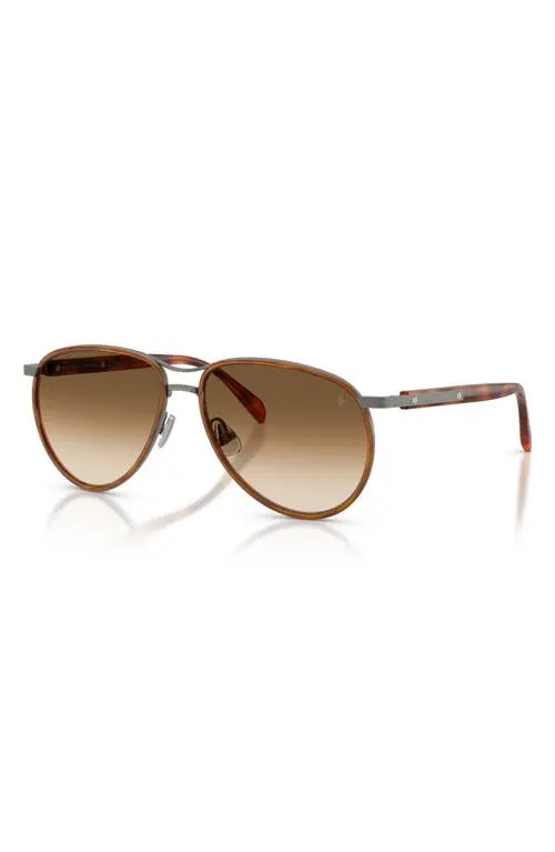 Brunello Cucinelli Gradient Pilot Sunglasses - Grey/brown